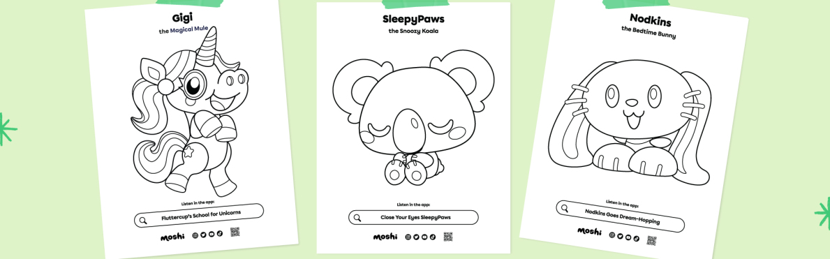 Coloring Pages for Kids - Your Favorite Moshlings - Moshi