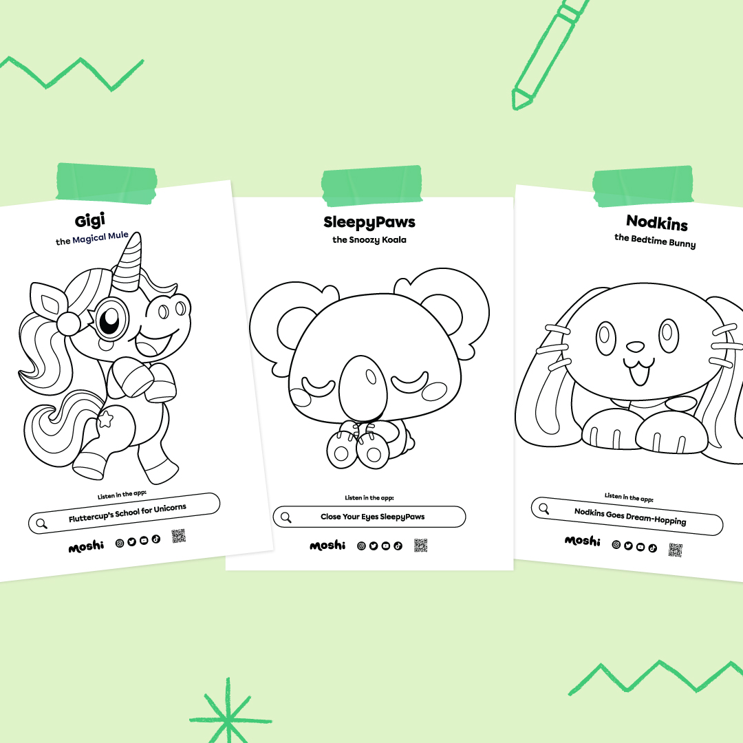Coloring Pages for Kids - Your Favorite Moshlings - Moshi
